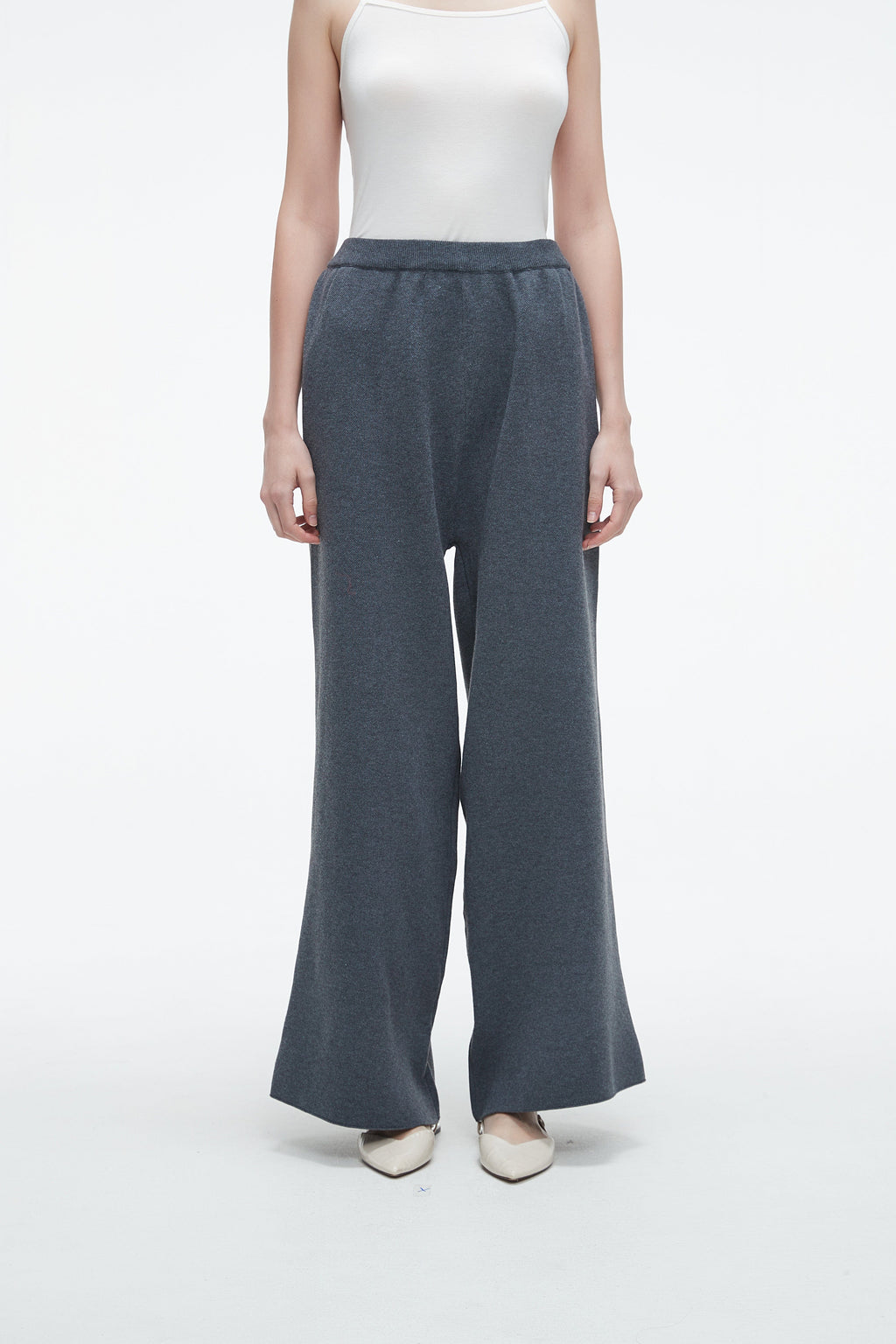 Plain Long Wide-Leg Pants | Yola