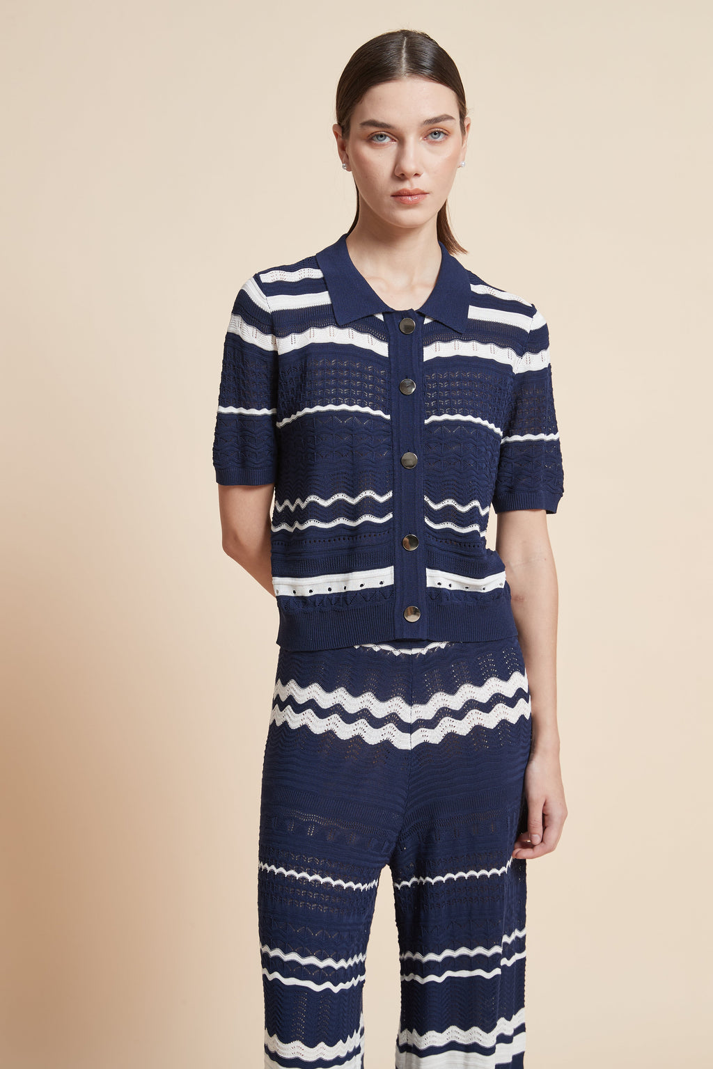 Striped Half-Sleeve Top